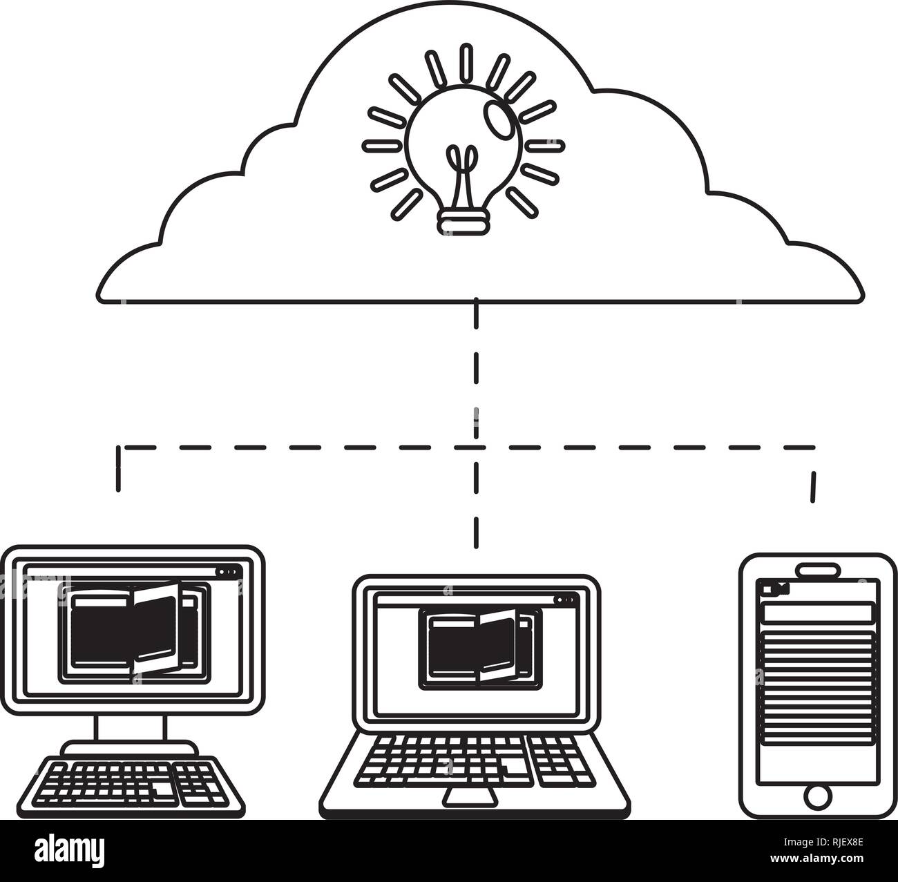 online education computer cartoon Stock Vector Image & Art - Alamy
