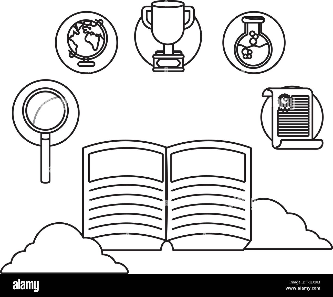 online education elements cartoon Stock Vector Image & Art - Alamy