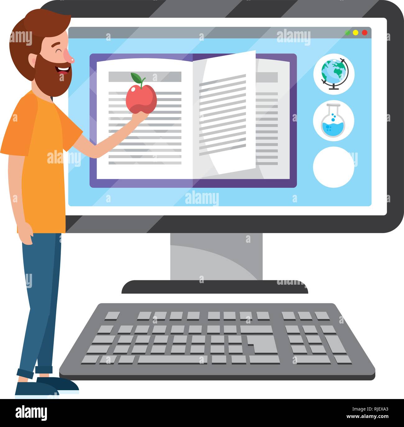 online education cartoon Stock Vector Image & Art - Alamy
