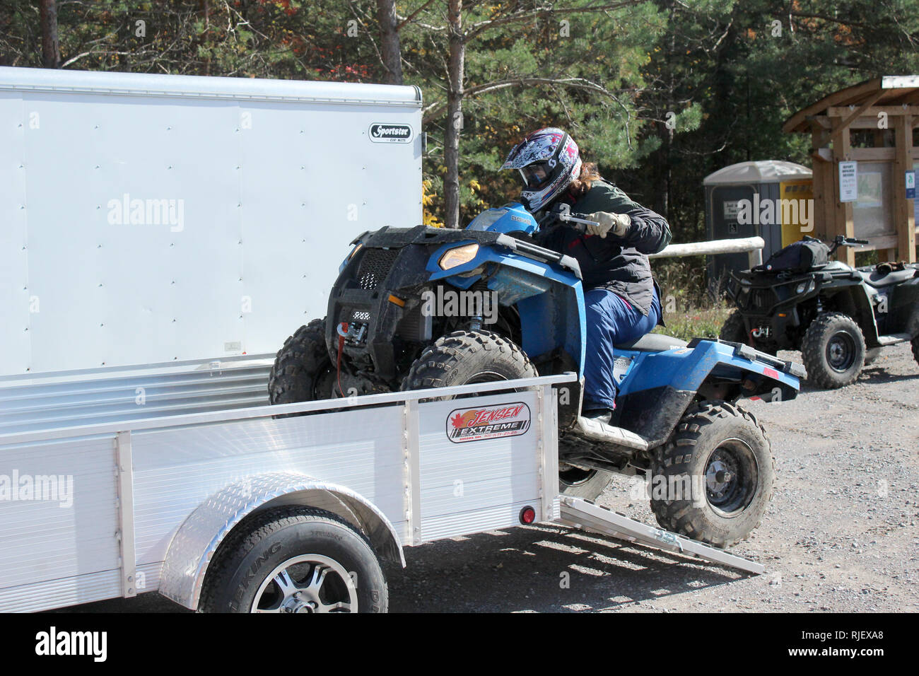 Fall Scenic ATV ride in Castleton Ontario Stock Photo - Alamy
