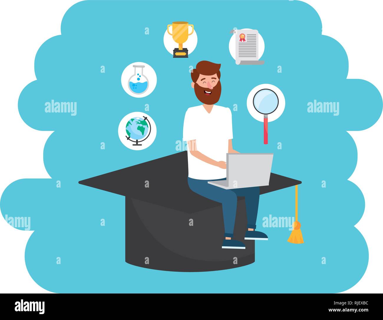 online education cartoon Stock Vector Image & Art - Alamy