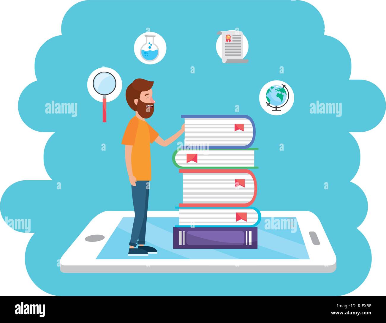online education cartoon Stock Vector Image & Art - Alamy