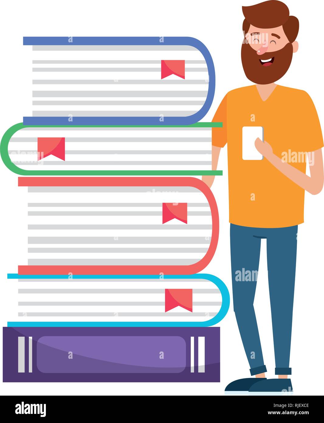 young man studying cartoon Stock Vector Image & Art - Alamy