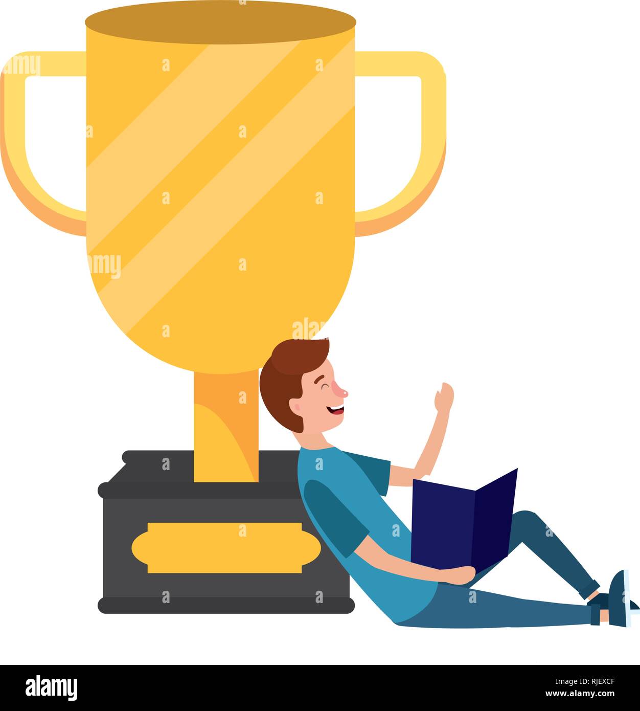 young man studying cartoon Stock Vector Image & Art - Alamy