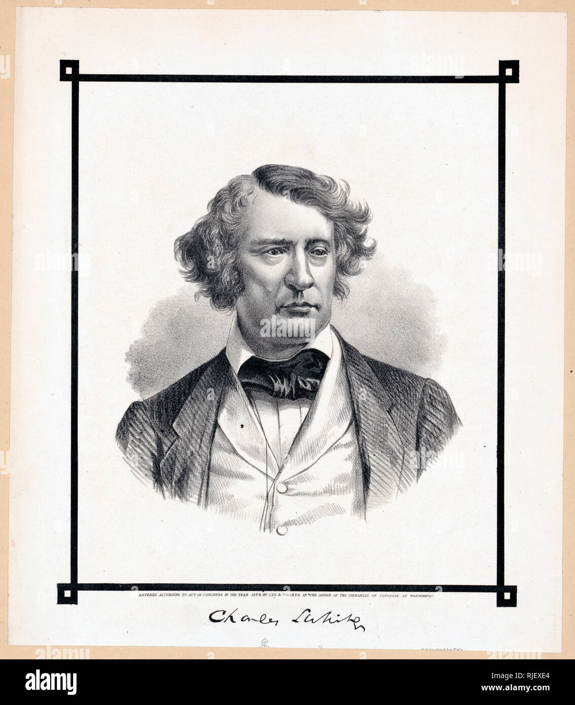 Print shows Charles Sumner, bust portrait, facing slightly right ...