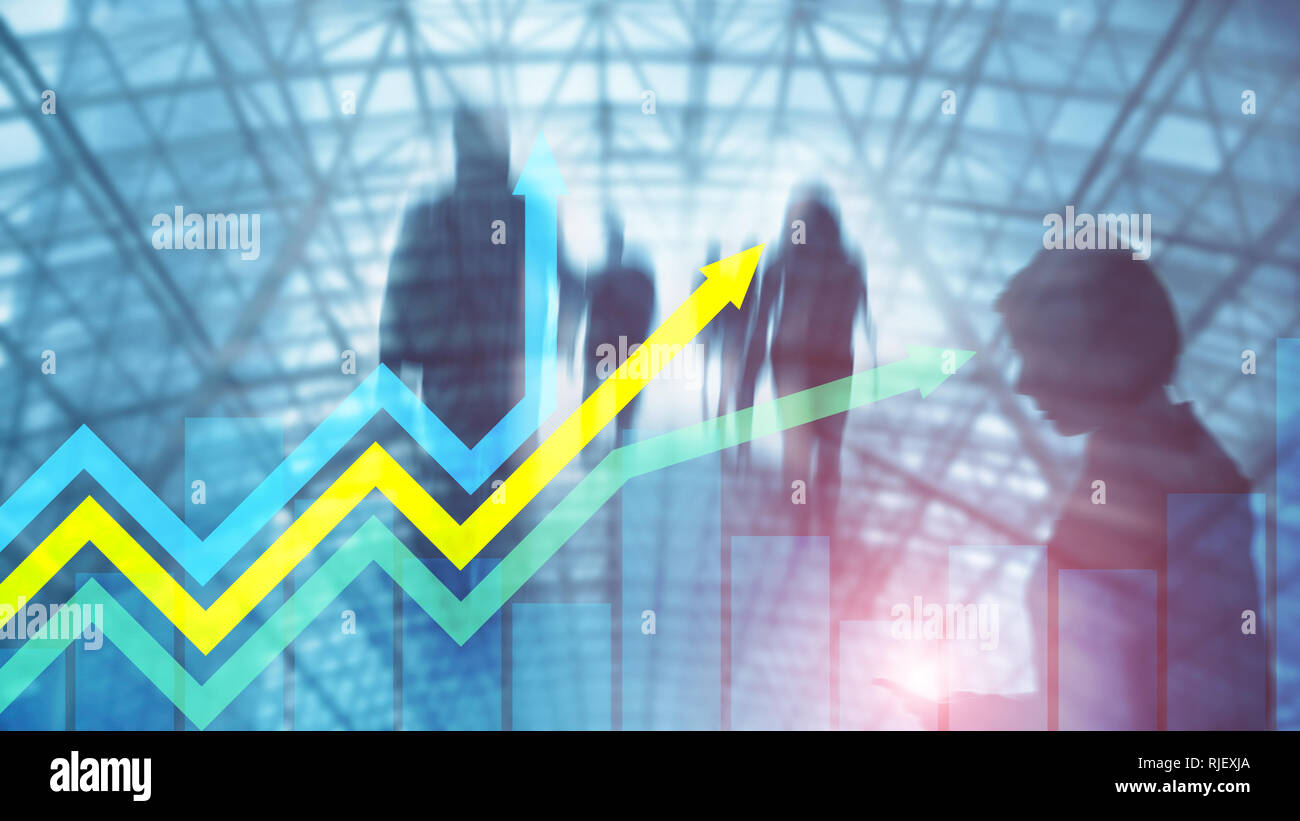 Financial growth arrows graph. Investment and trading concept Stock ...