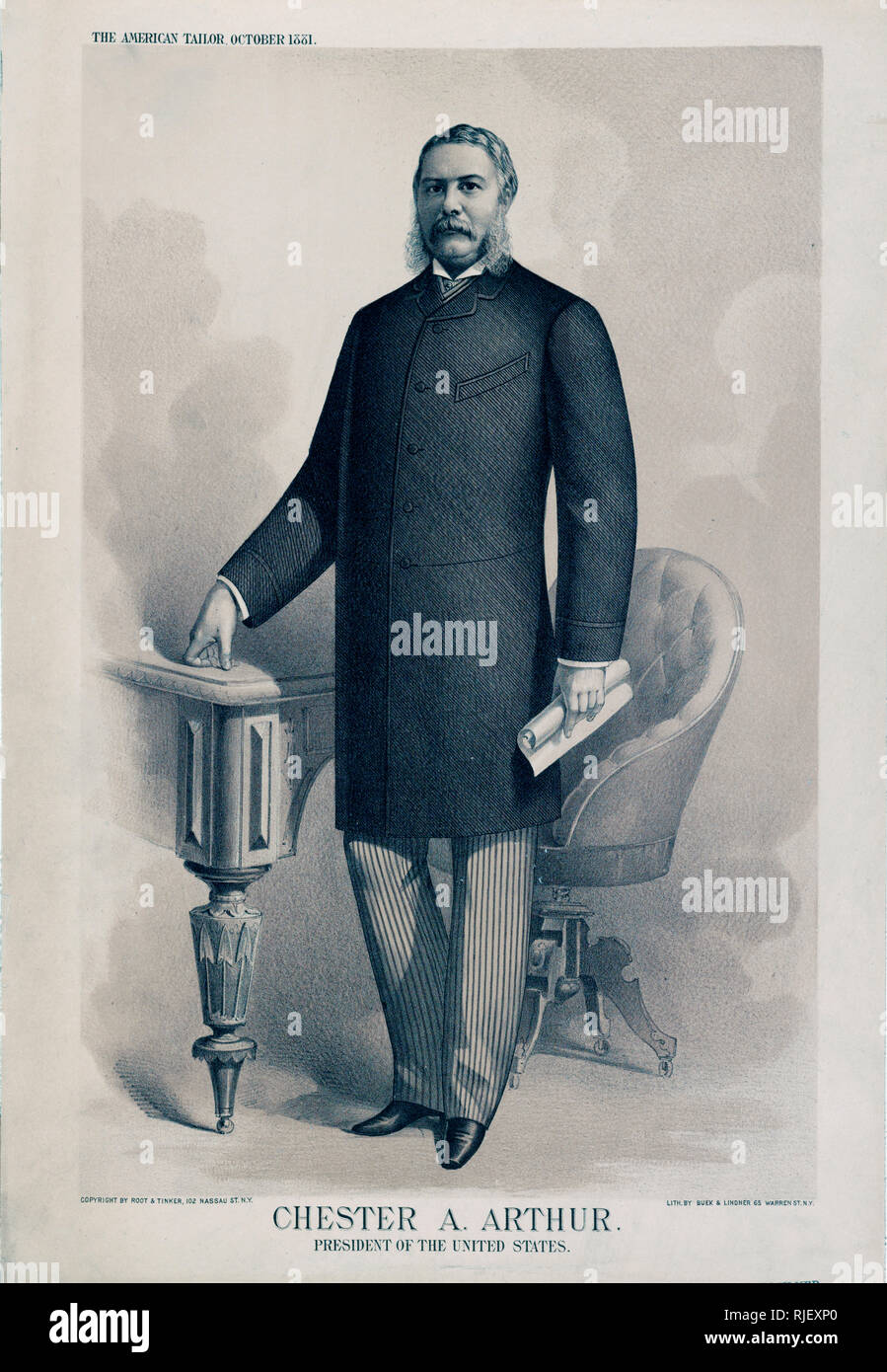 Chester A. Arthur. President of the United States ca. 1881 Stock Photo ...