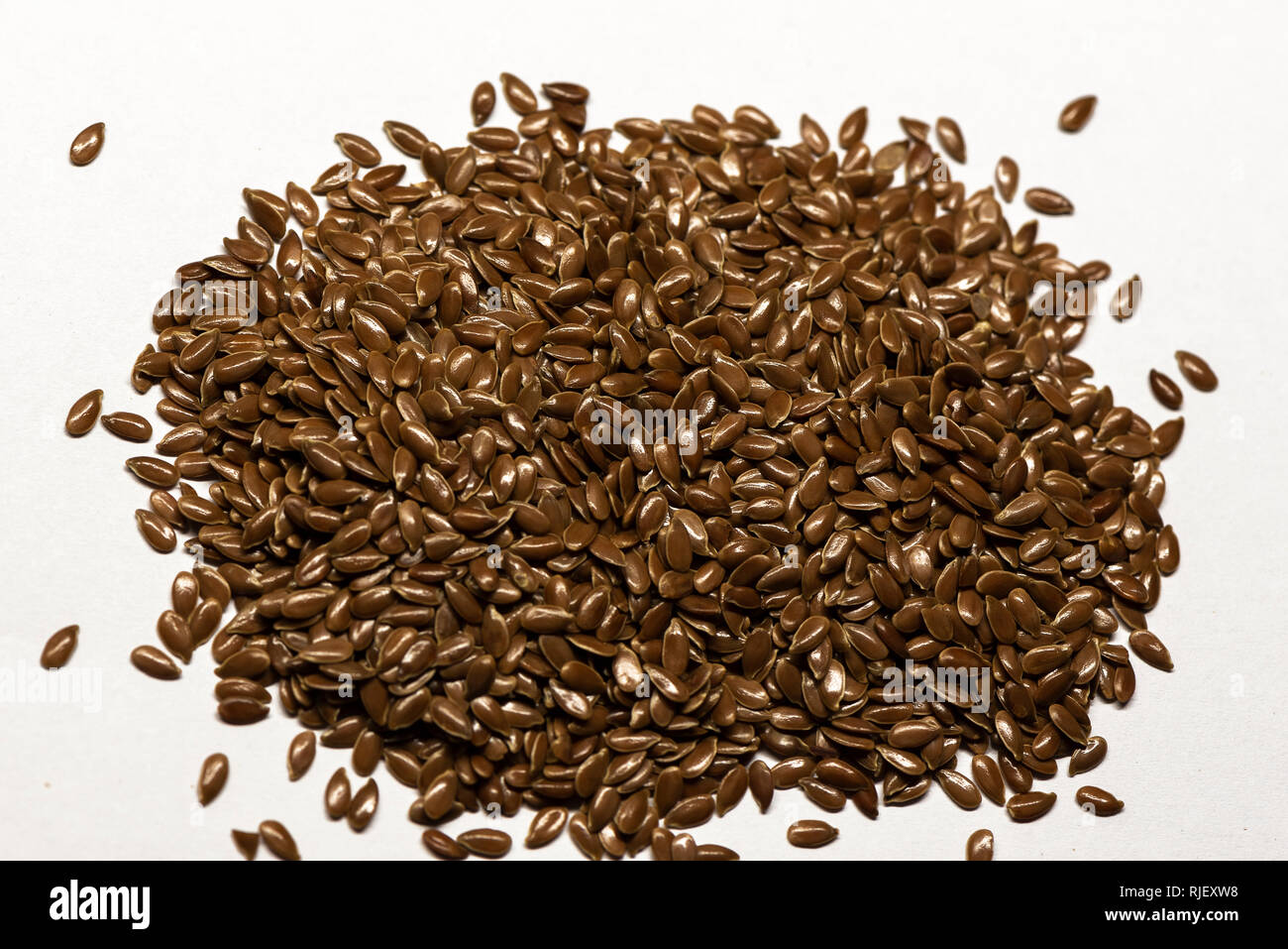 Healthy dried linseed for organic nutrition diet. Isolated raw organic ...