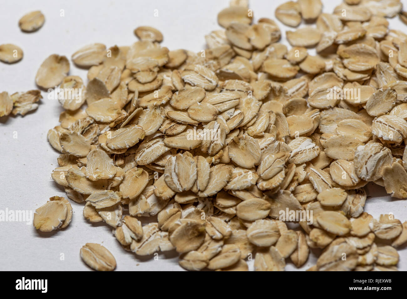Healthy oatmeal for organic nutrition diet. Isolated raw organic ...