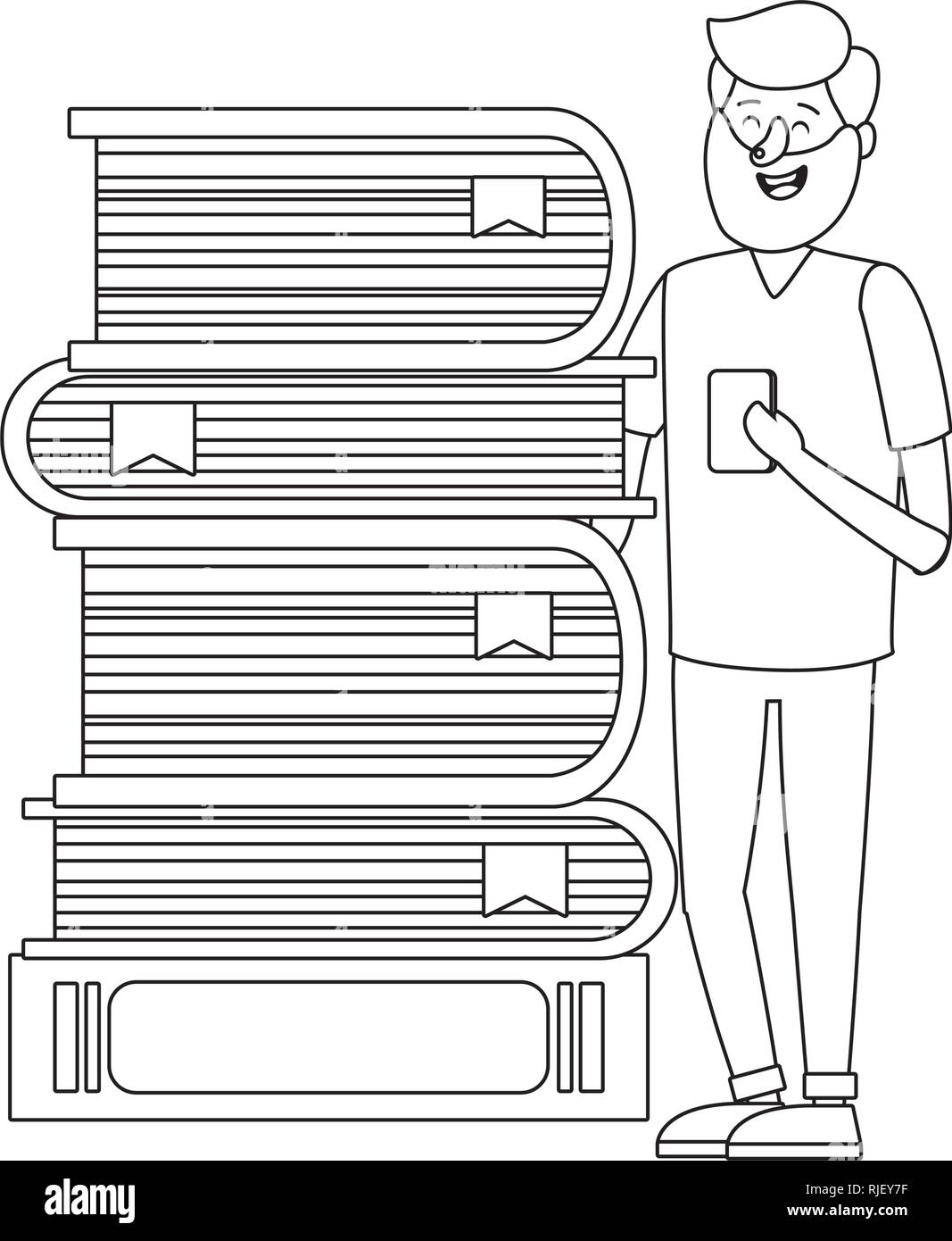 young man studying cartoon Stock Vector Image & Art - Alamy