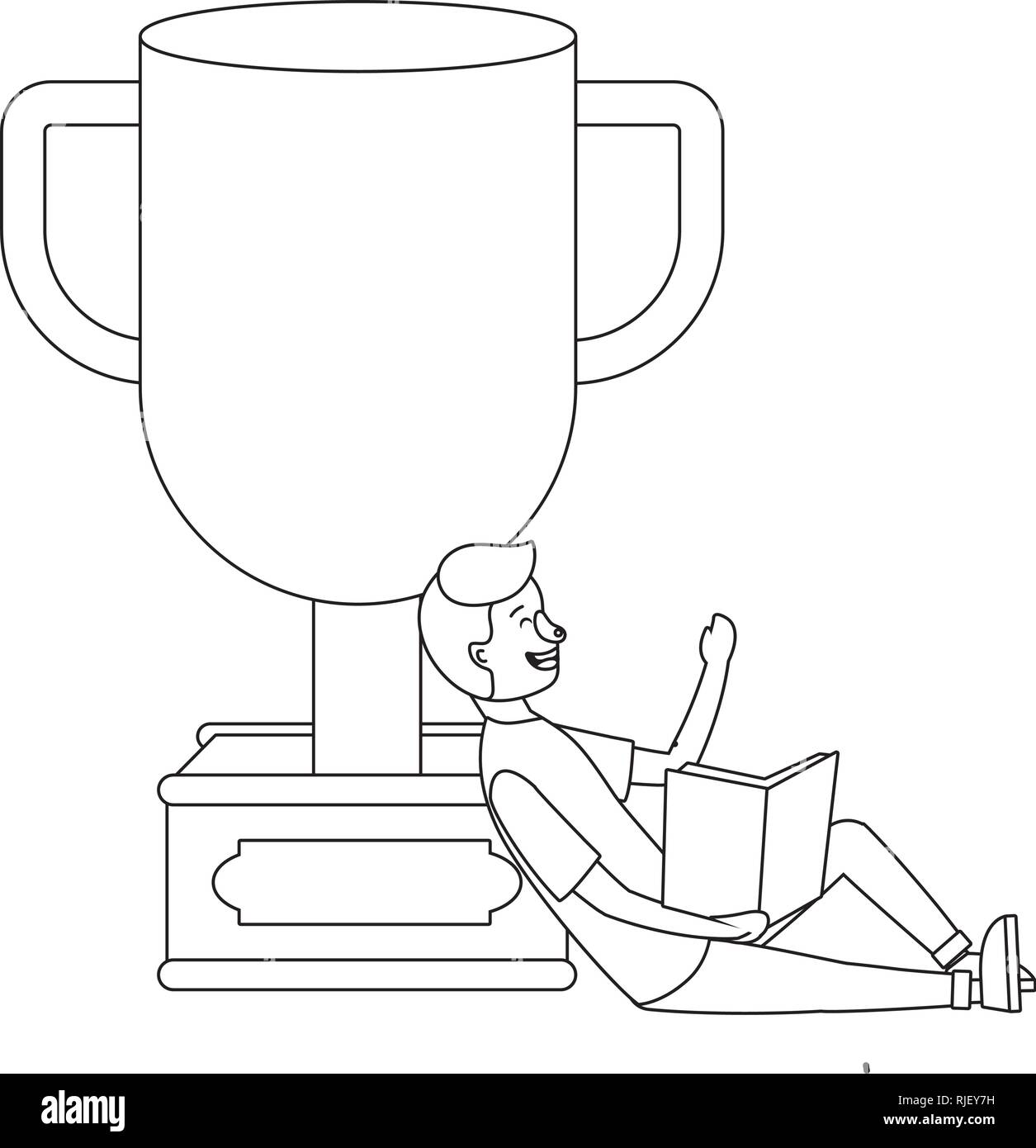 young man studying cartoon Stock Vector Image & Art - Alamy