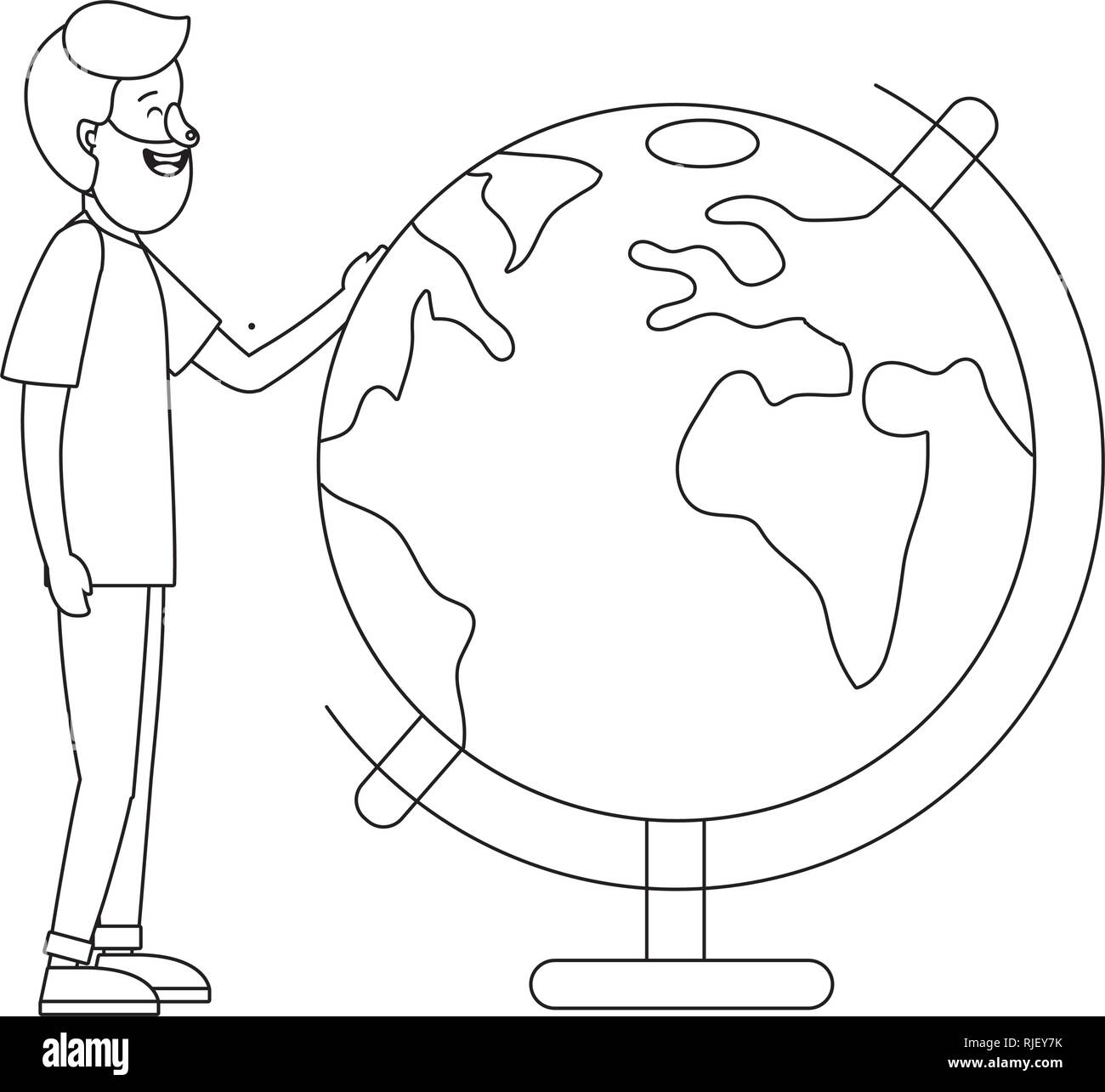 Studying world map Stock Vector Images - Alamy