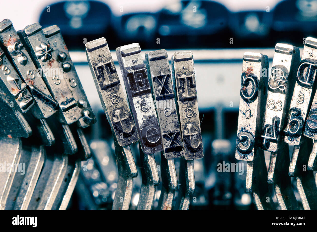 Old typewriter hammers word hi-res stock photography and images - Alamy
