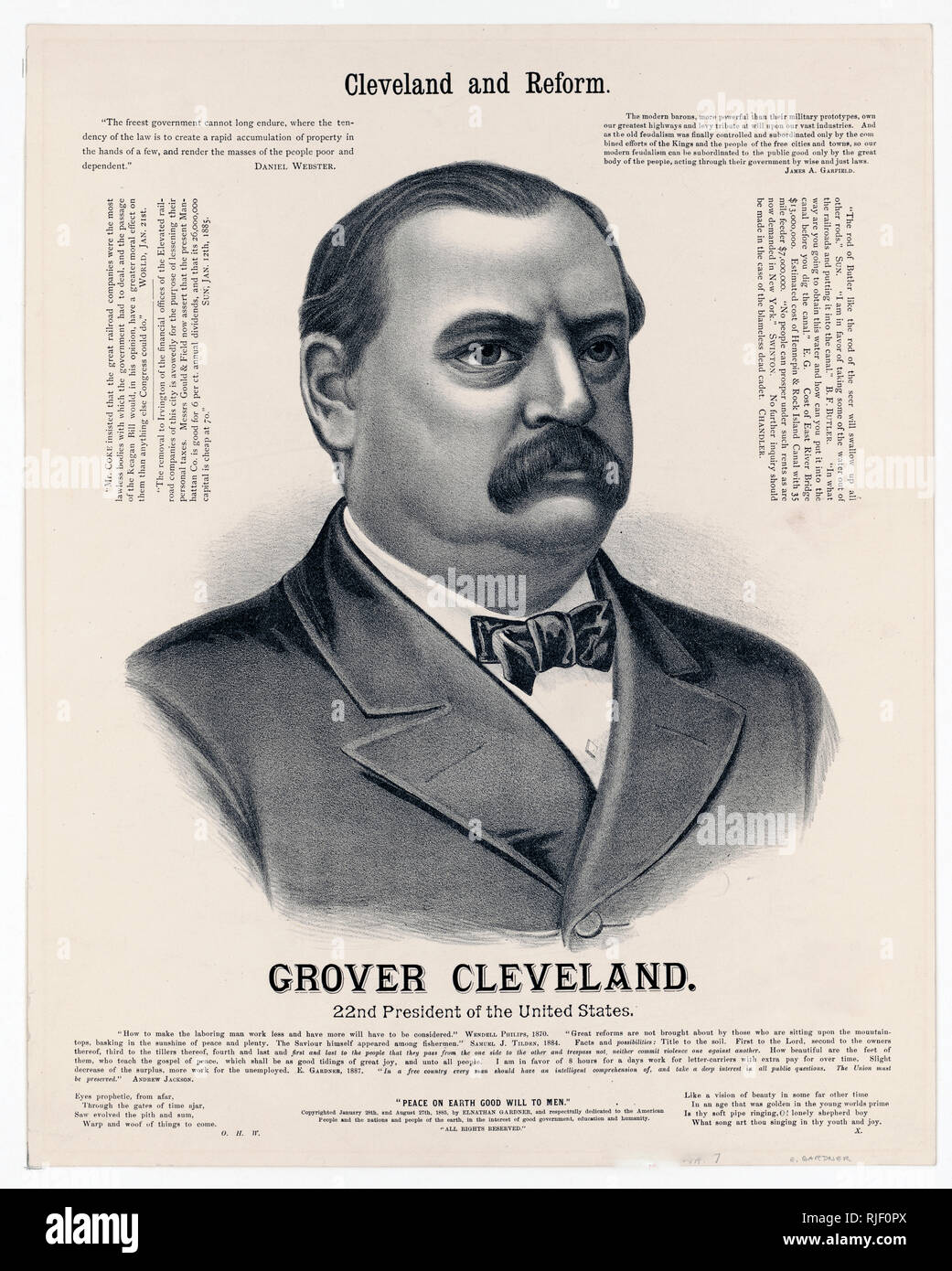 Grover Cleveland, 22nd president of the United States (created ...