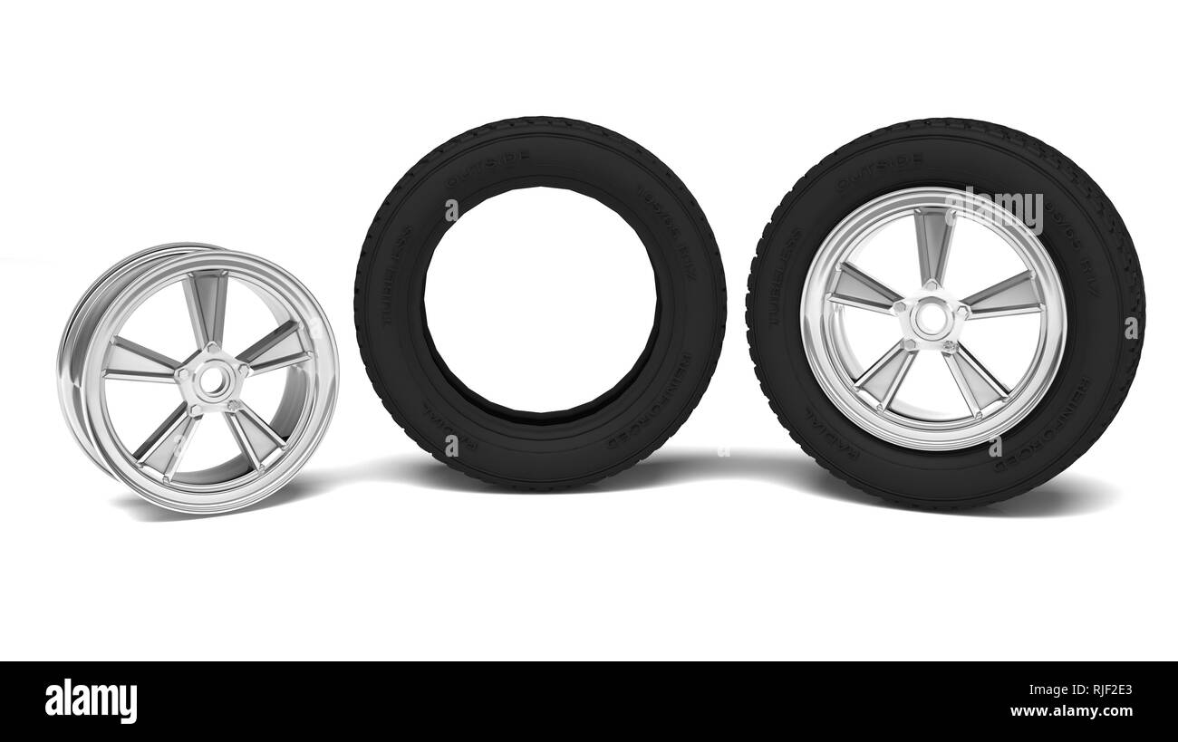 Alloy wheel 3d hi-res stock photography and images - Alamy