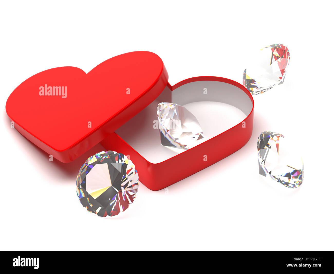 3d diamond heart shape hi-res stock photography and images - Alamy