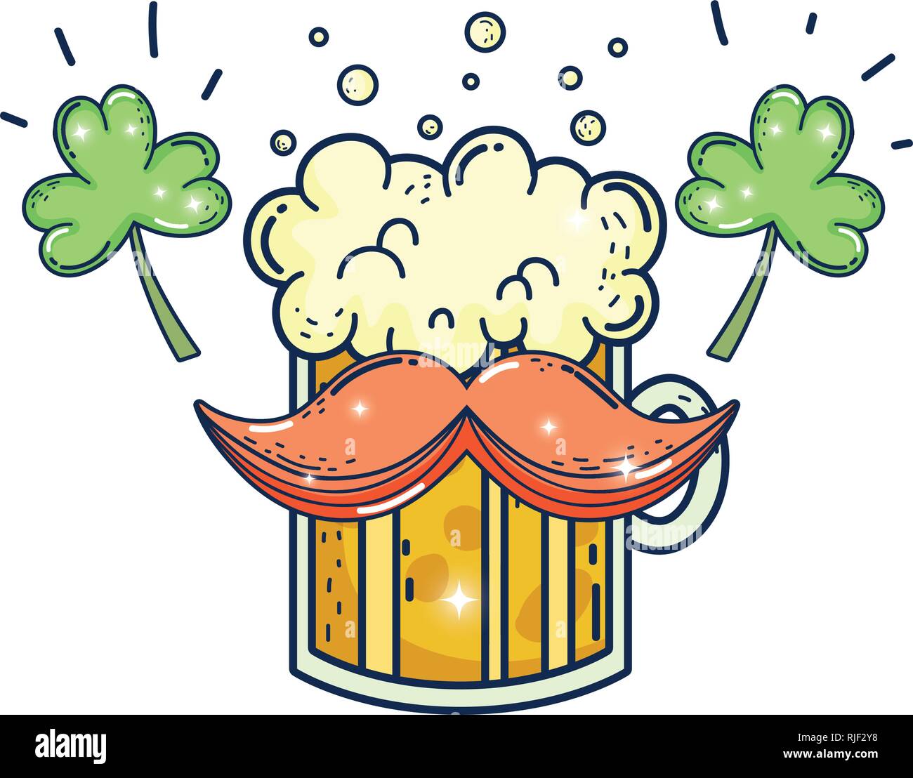 jar beer and clovers saint patrick day Stock Vector Image & Art - Alamy