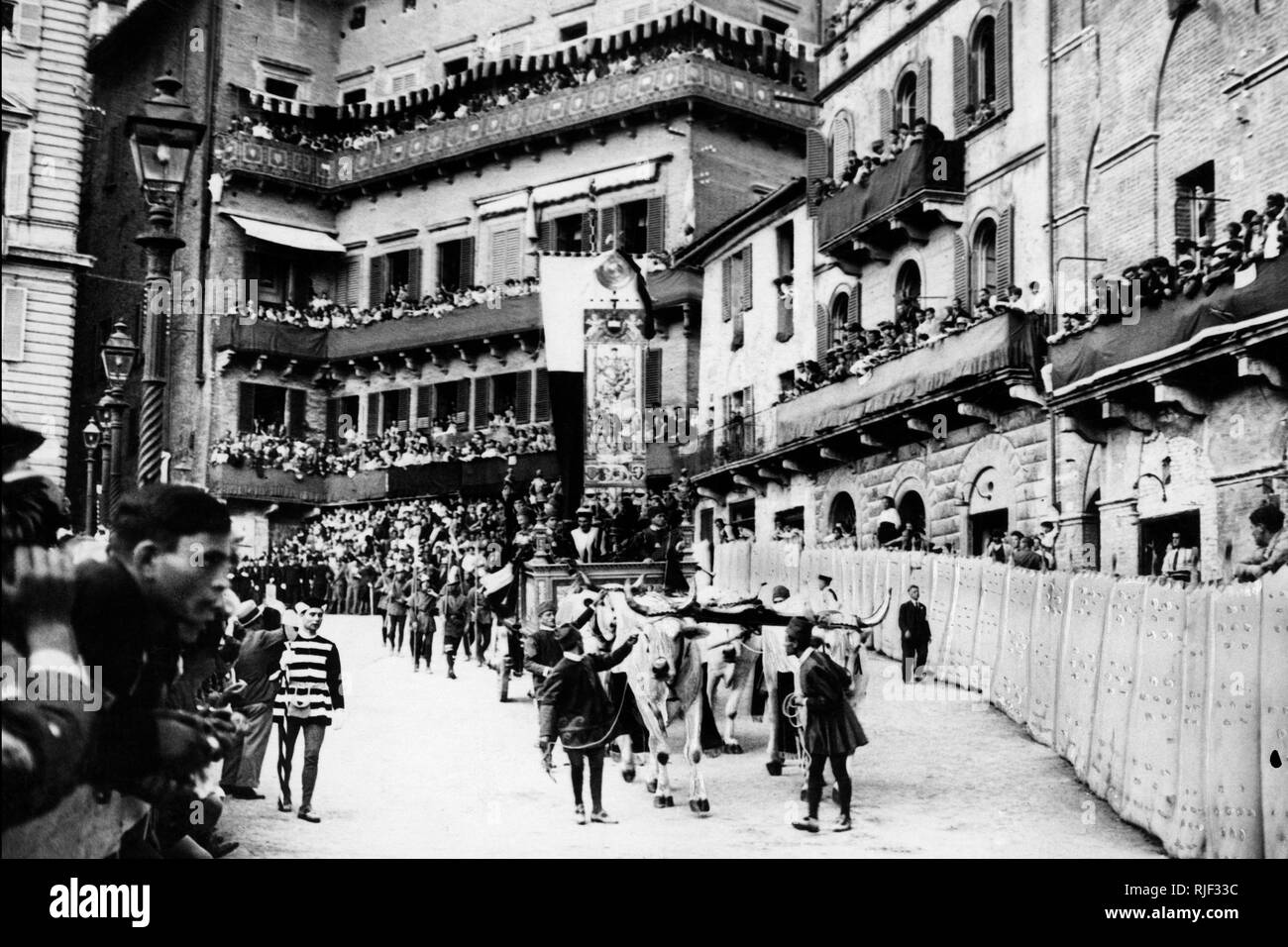 carroccio parade during the Palio of Siena, 1910-20 Stock Photo - Alamy
