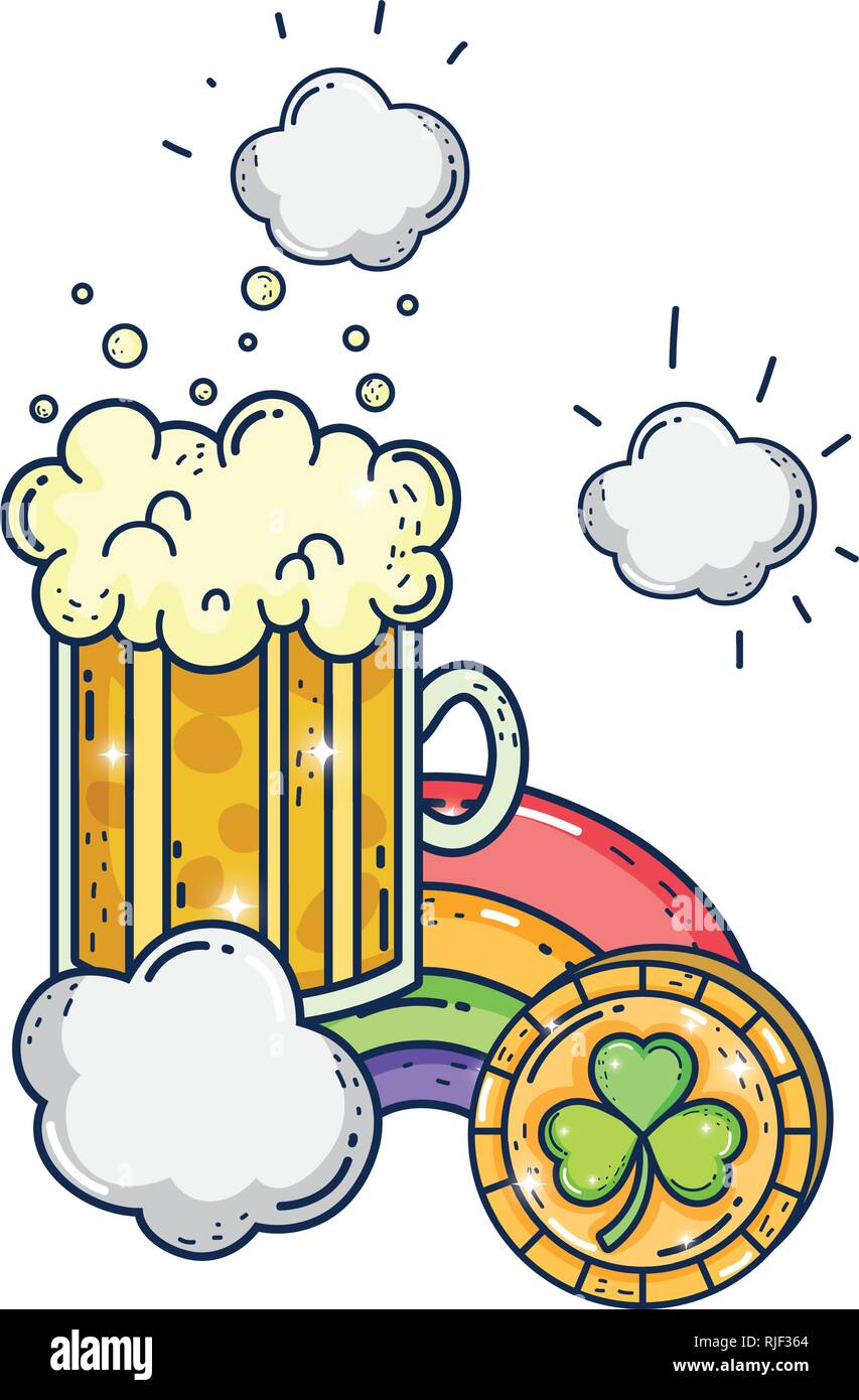 jar beer and rainbow saint patrick day Stock Vector Image & Art - Alamy
