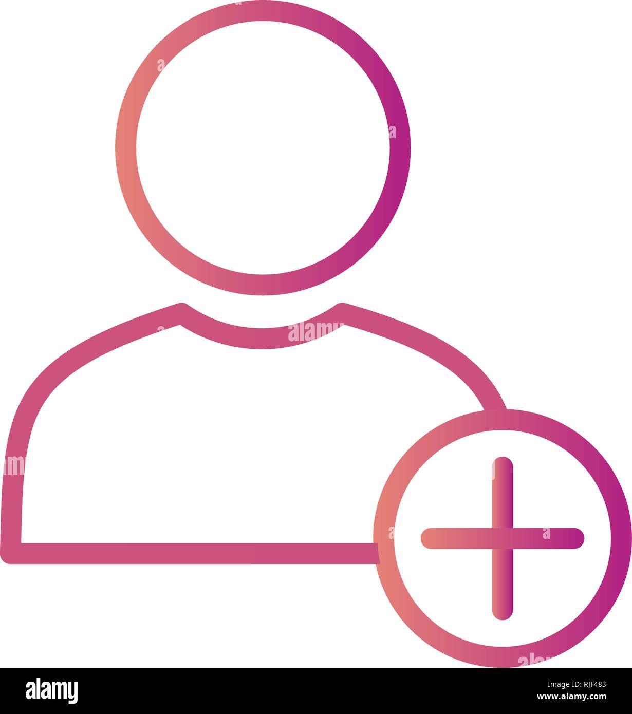 Add User Vector Icon Sign Icon Vector Illustration For Personal And ...