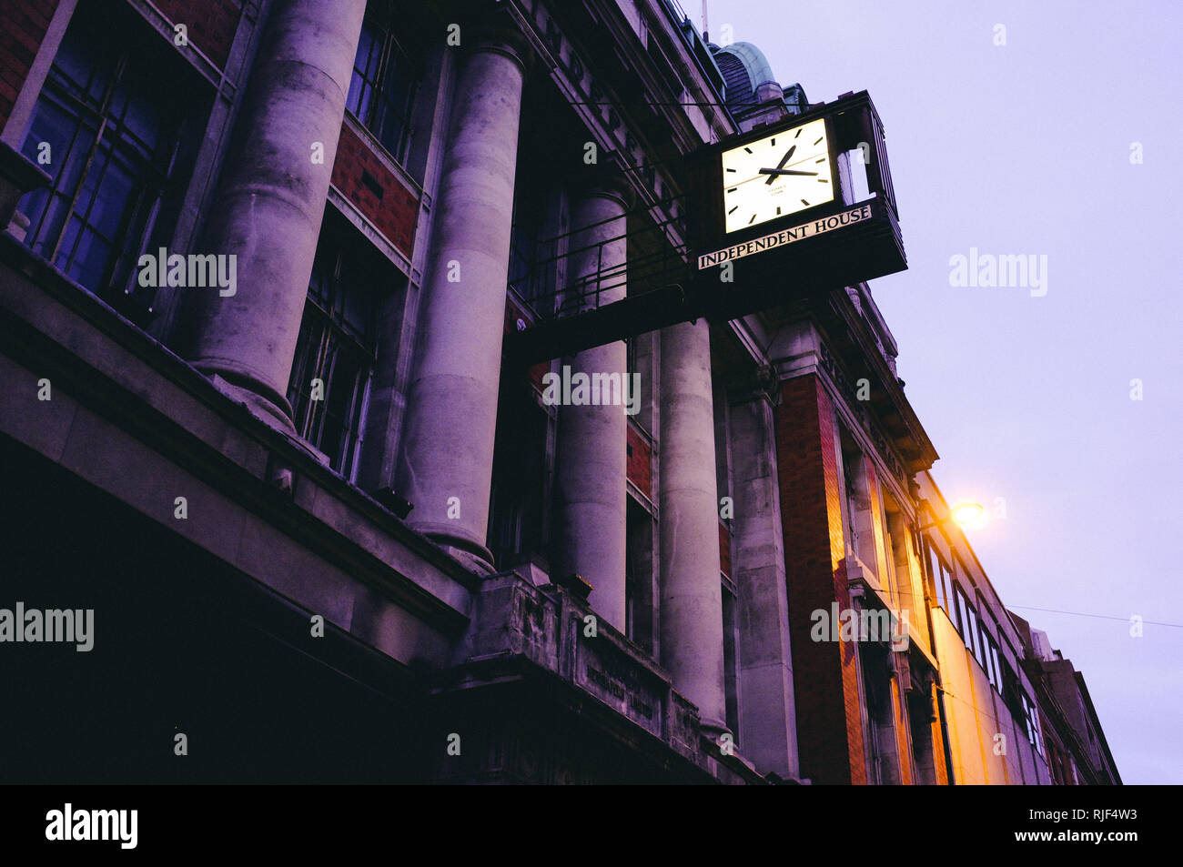a clock in downtown of dublin Stock Photo - Alamy