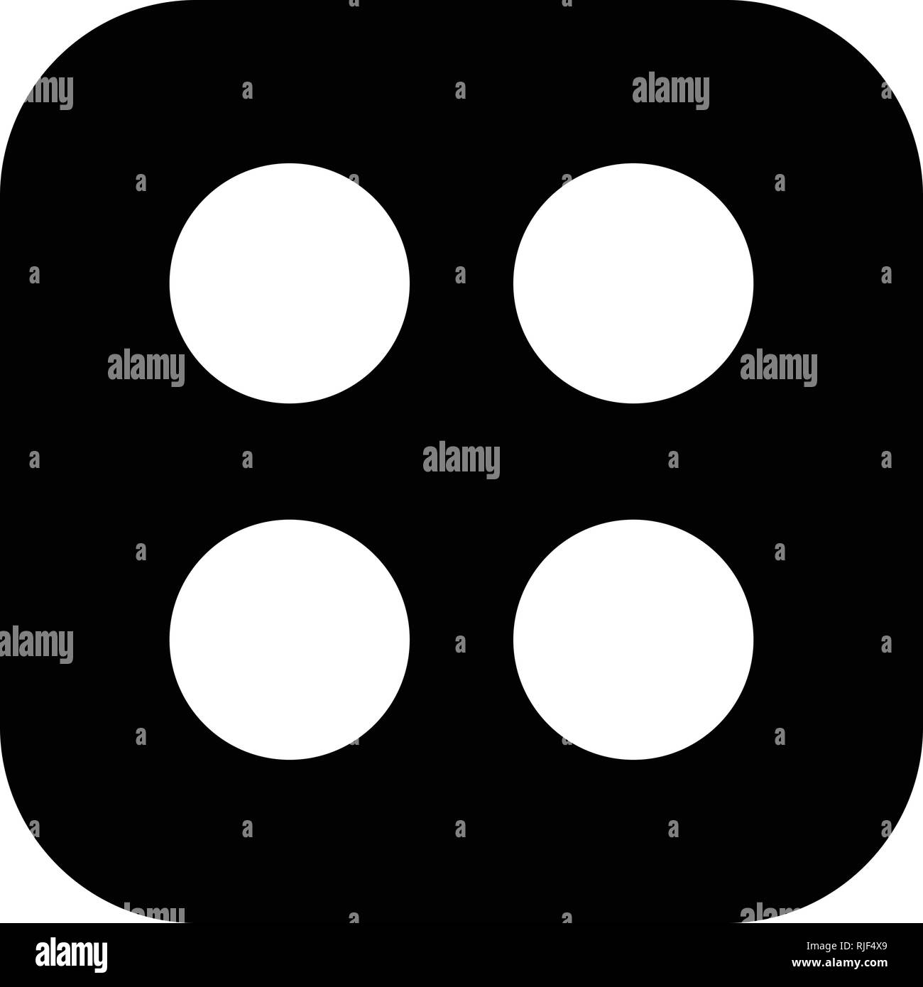 Dice Four Vector Icon Sign Icon Vector Illustration For Personal And ...