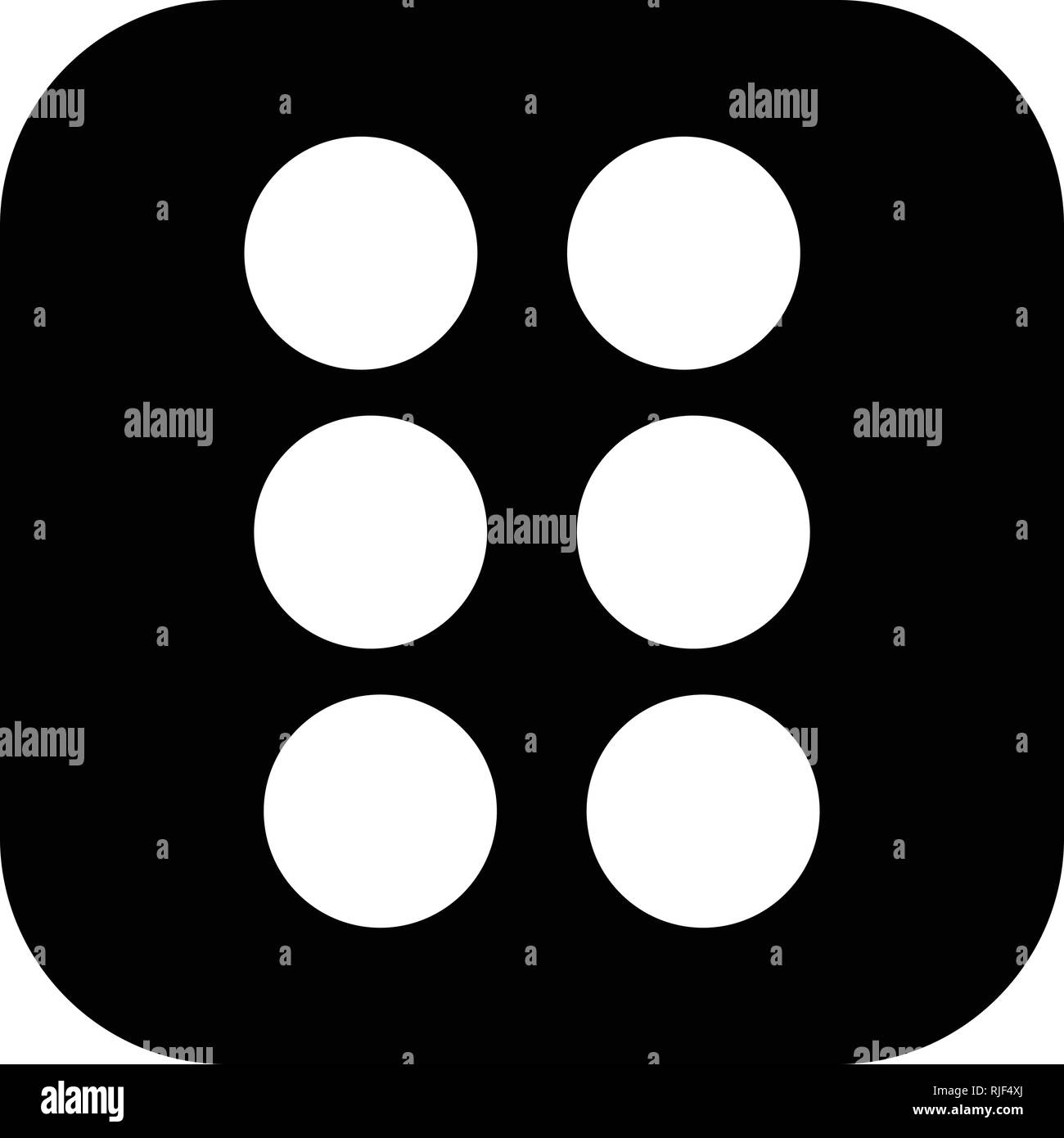 Dice Six Vector Icon Sign Icon Vector Illustration For Personal And ...