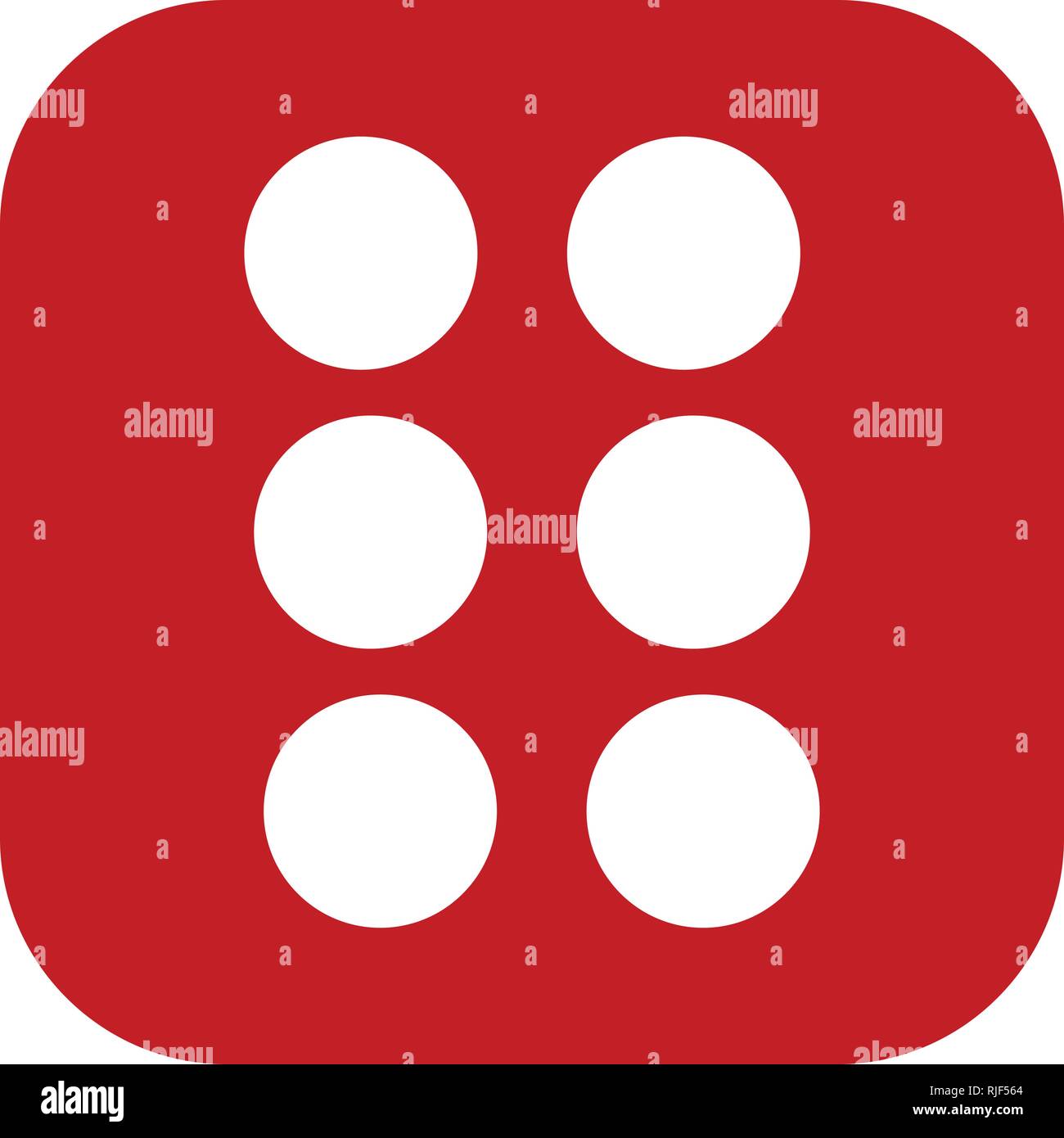 Dice Six Vector Icon Sign Icon Vector Illustration For Personal And ...