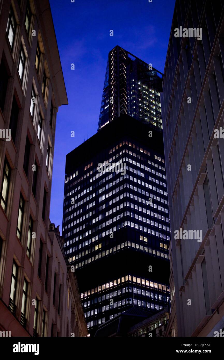 Cropped photos of modern office glass buildings in London Stock Photo ...