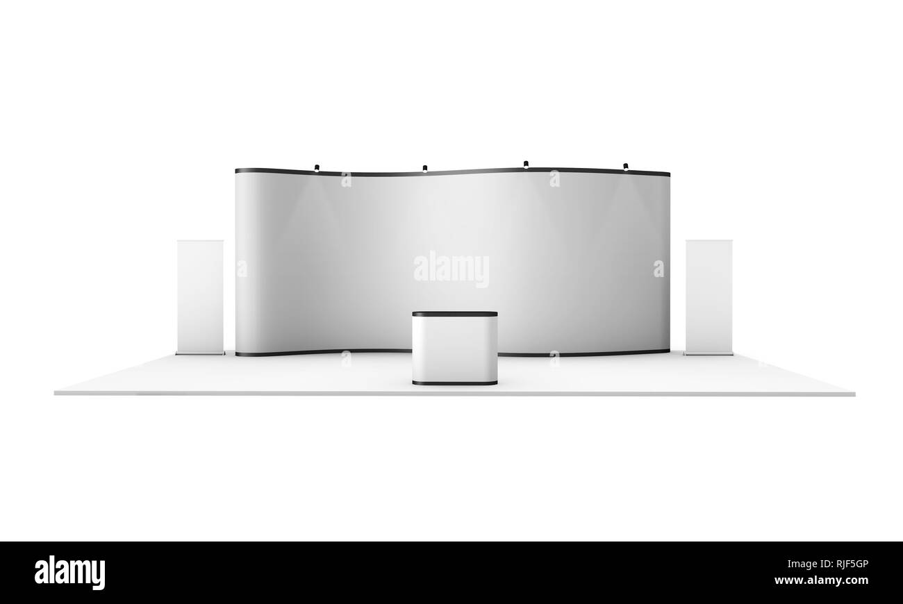 exhibition stand 3d rendering isolated Stock Photo - Alamy