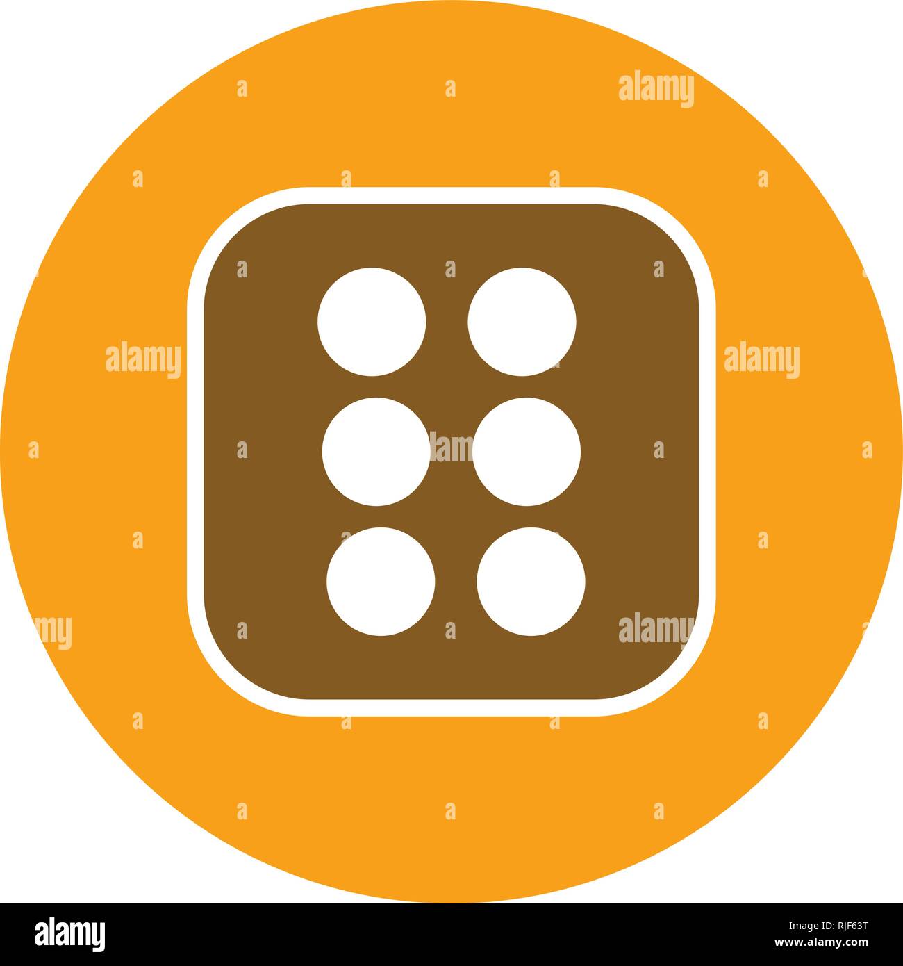 Dice Six Vector Icon Sign Icon Vector Illustration For Personal And ...