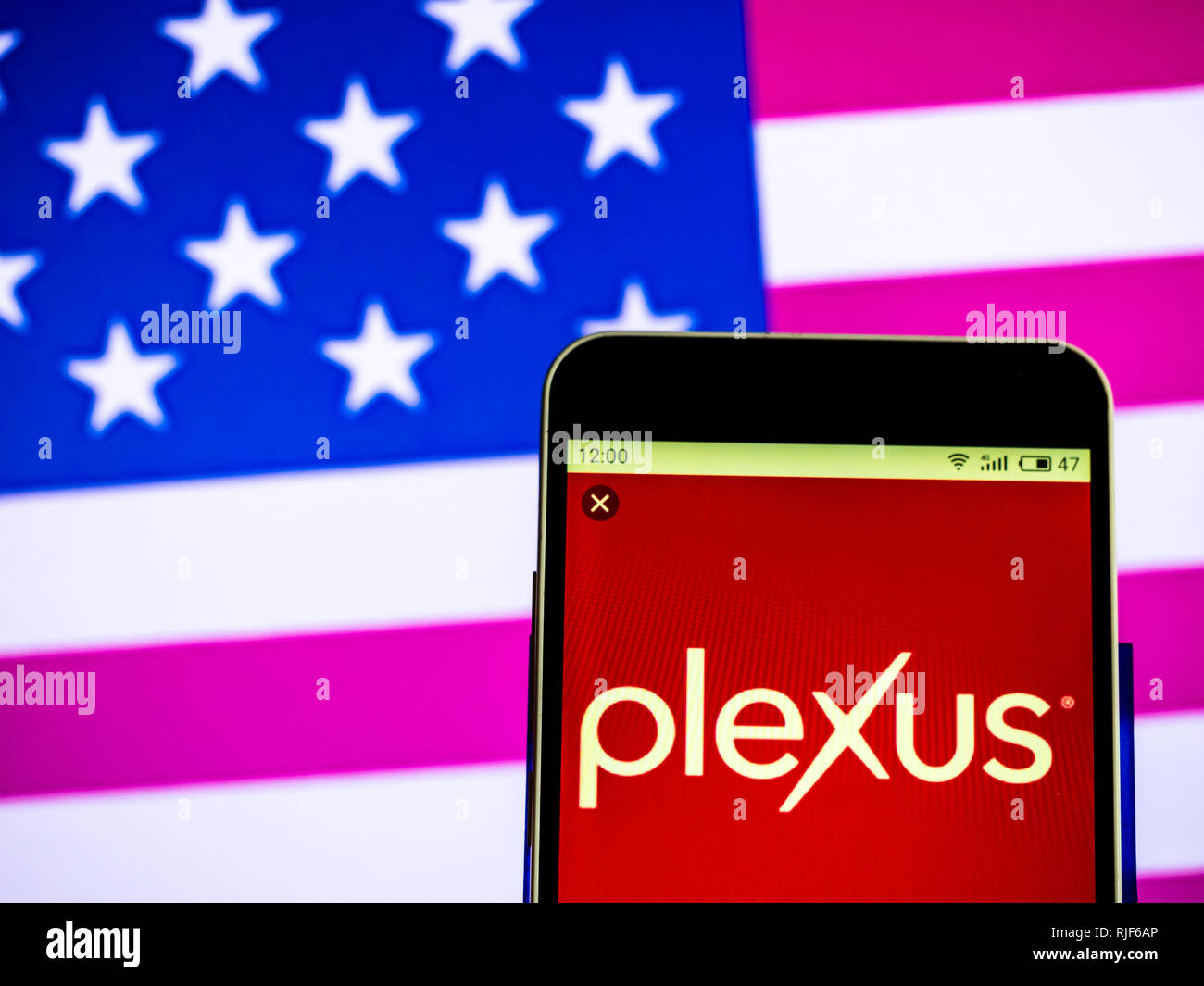 Plexus Corp. Company logo seen displayed on smart phone Stock Photo - Alamy