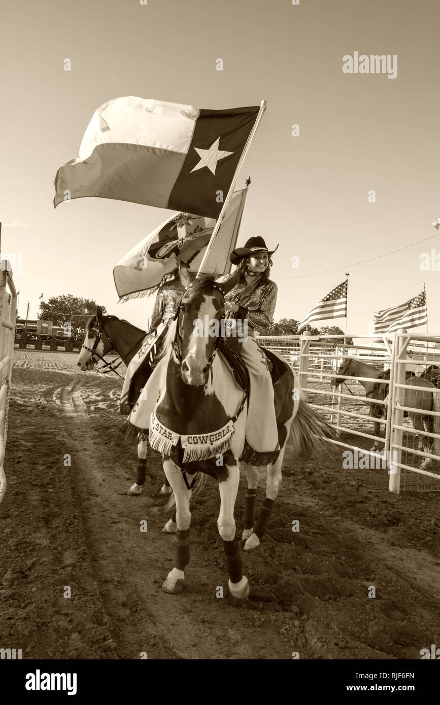 Texas rodeo lone star flag hi-res stock photography and images - Alamy