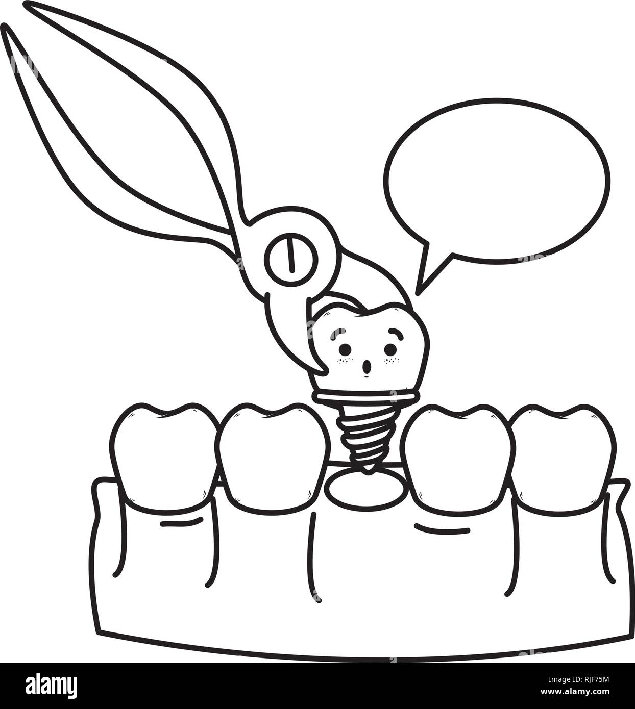 human teeth with pliers extracting implant Stock Vector Image & Art - Alamy