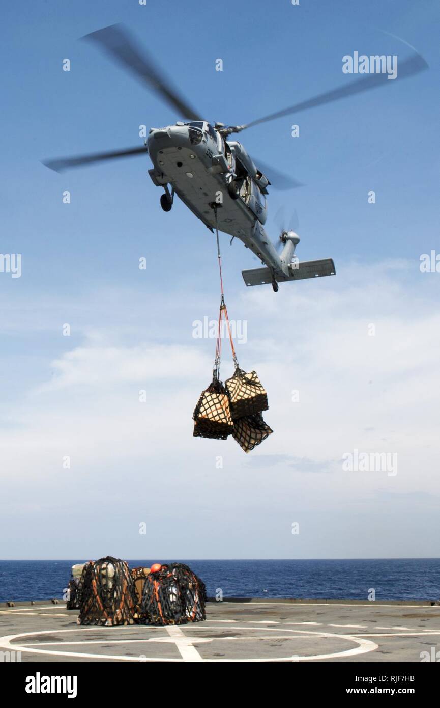 An MH-60S Sea Hawk helicopter, assigned to Helicopter Sea Combat ...