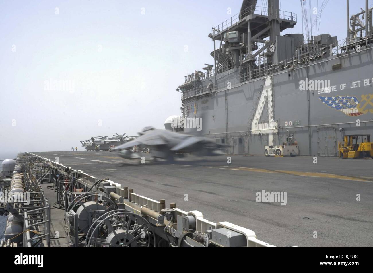 ARABIAN GULF (June 18, 2016) An AV-8B Harrier II, assigned to the 13th ...