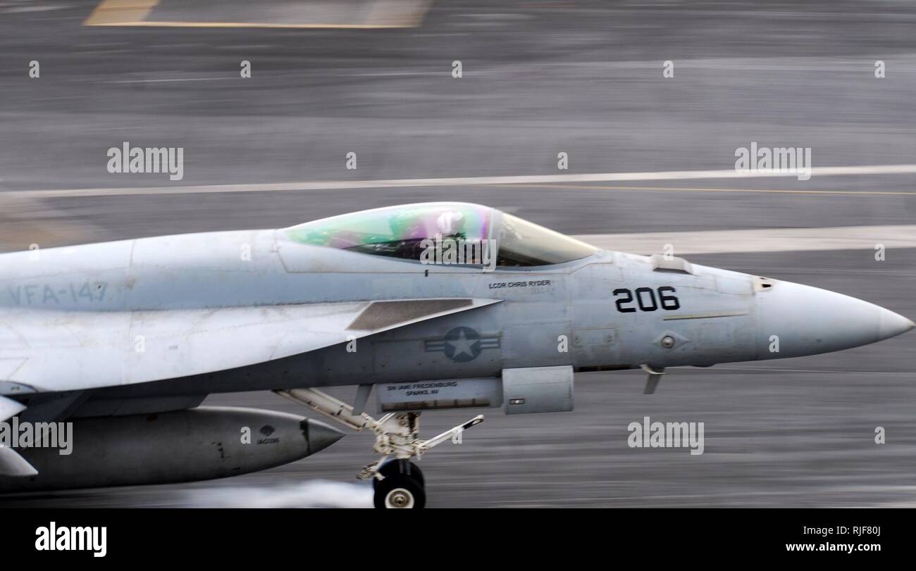 ARABIAN SEA (July 4, 2011) An F/A-18E Super Hornet assigned to the ...