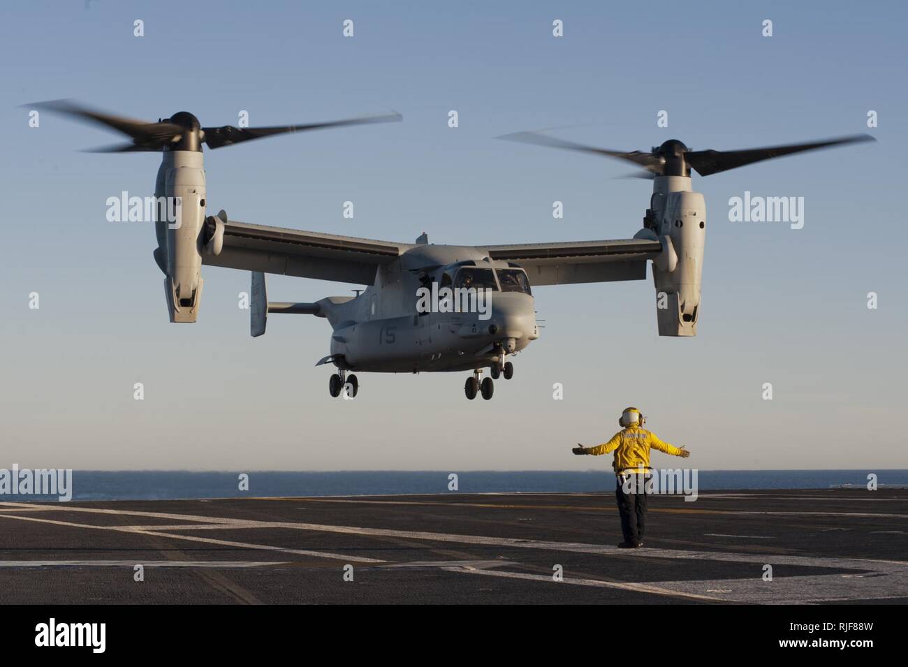PACIFIC OCEAN (Feb. 16, 2013) An MV-22 Osprey from Marine Medium ...