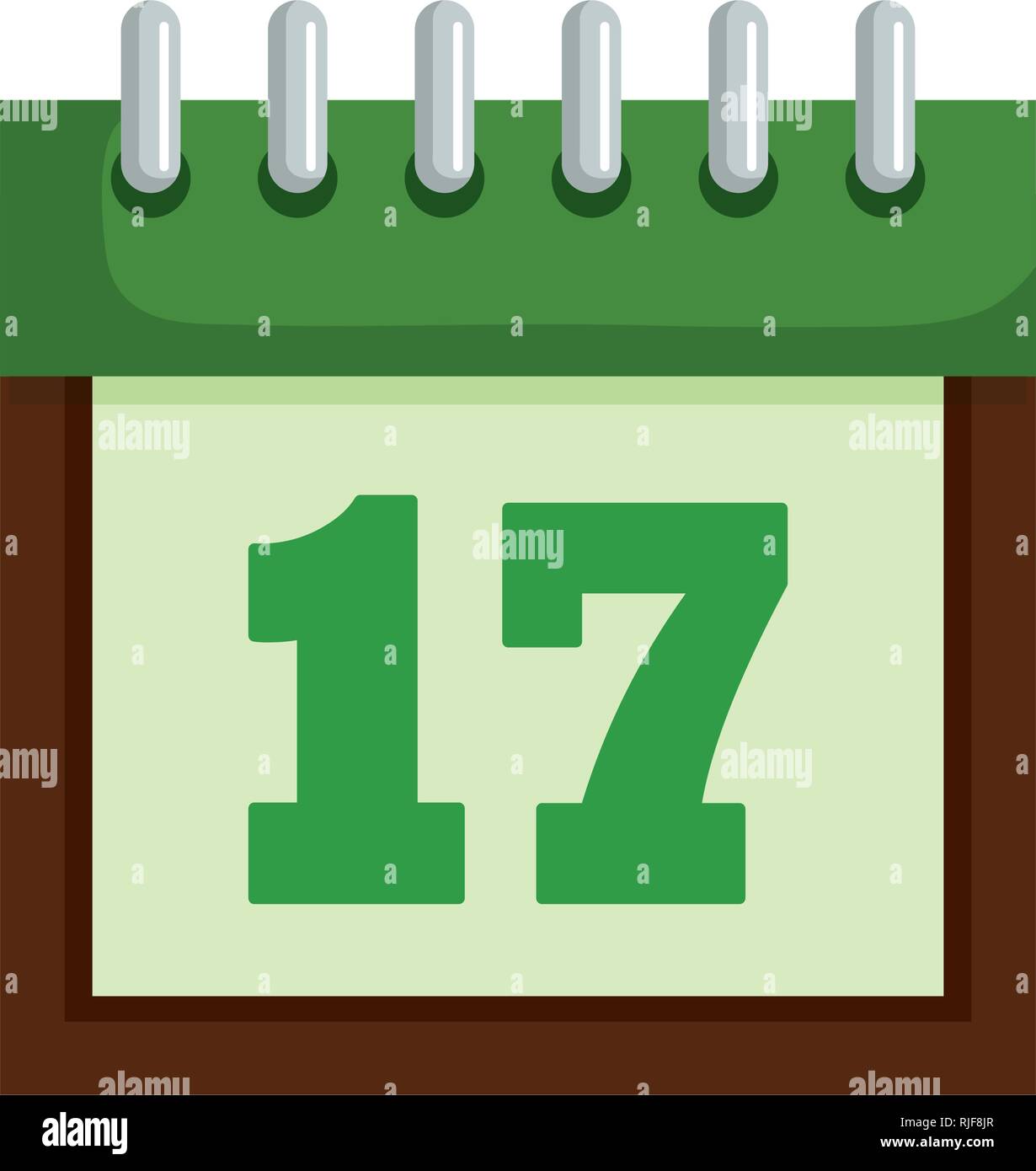 calendar reminder with seventeen day Stock Vector Image & Art - Alamy
