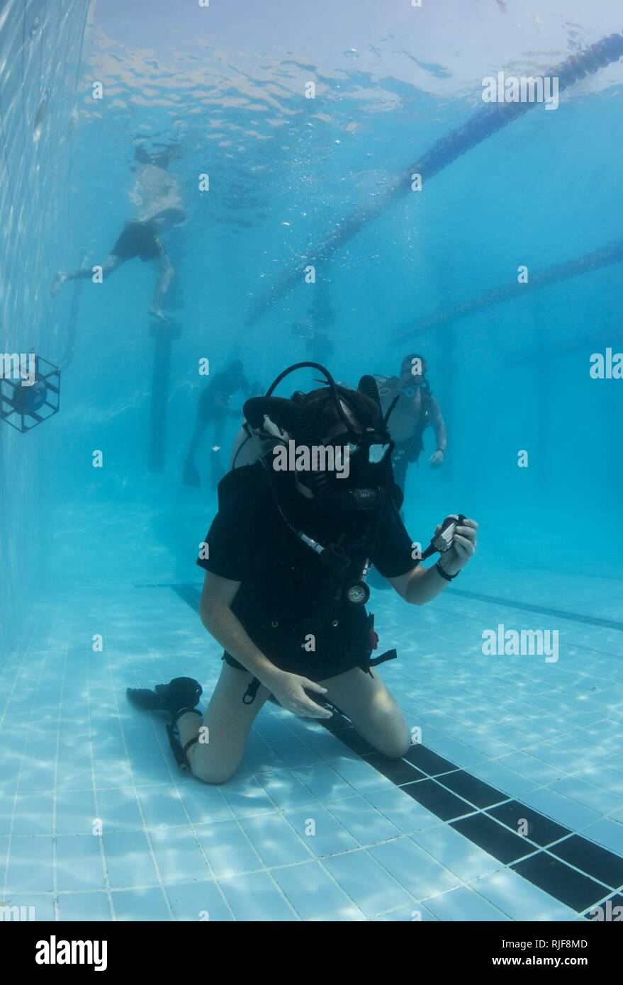 Lt. Allison Moon looks at the secondary display to ensure that close ...