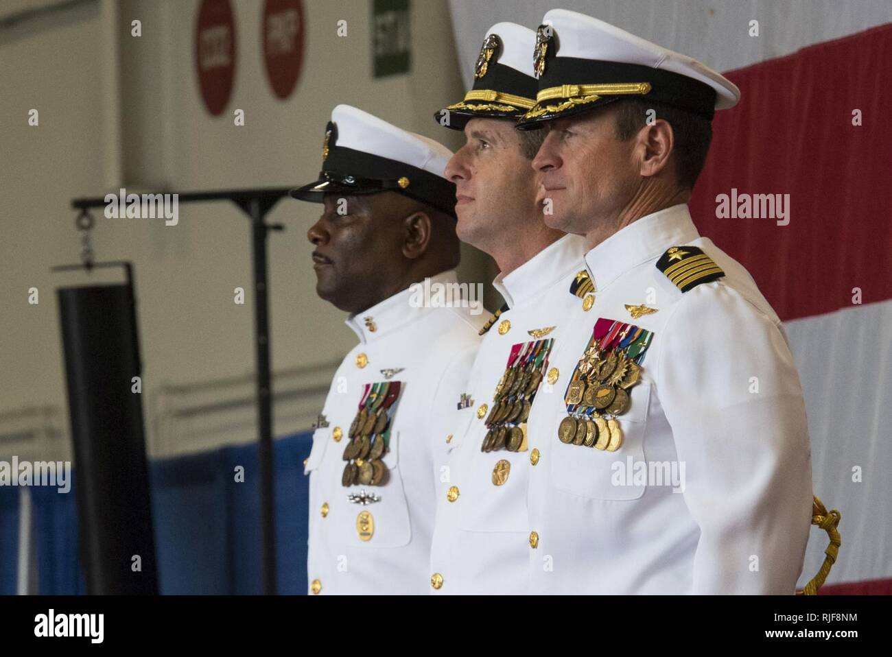 NORFOLK, Va. (July 28, 2017) (From the left) Command Master Chief USS ...