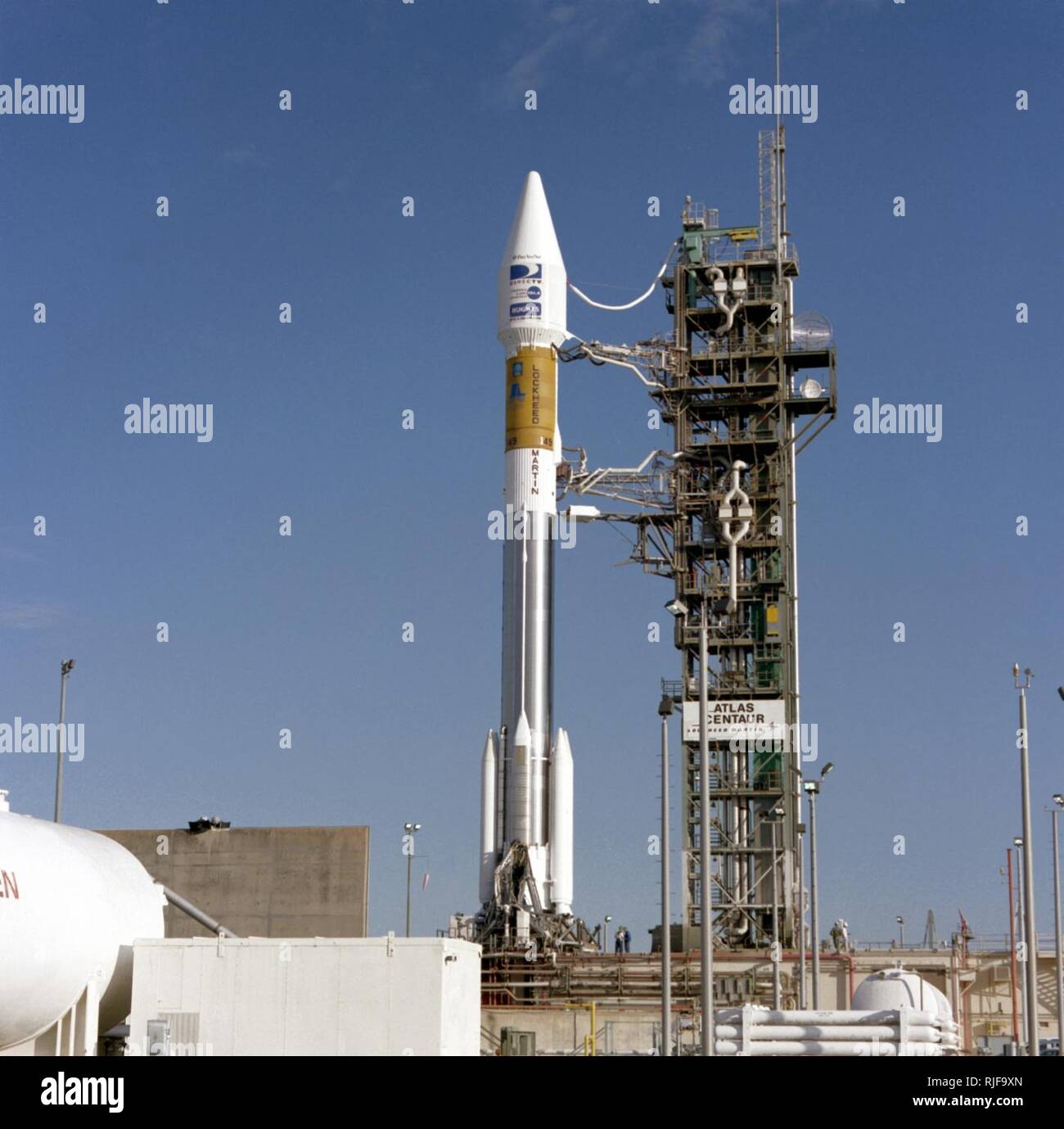 A Galaxy VIII-I commercial communications satellite awaits its trip ...