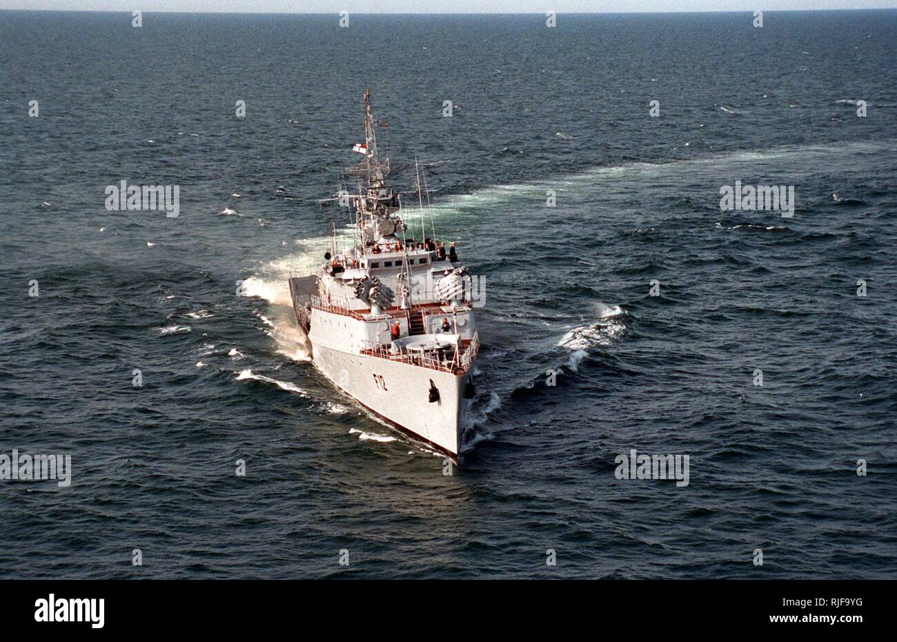 A bow view of a Lithuanian navy Grisha class frigate underway during ...