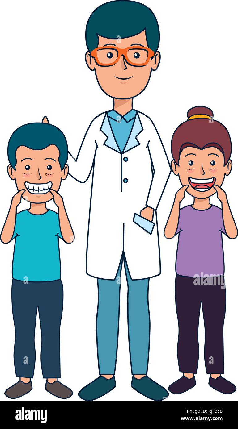 young dentist with kids patient Stock Vector Image & Art - Alamy