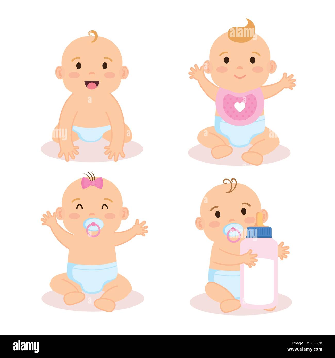 Group babies boy Stock Vector Images - Alamy