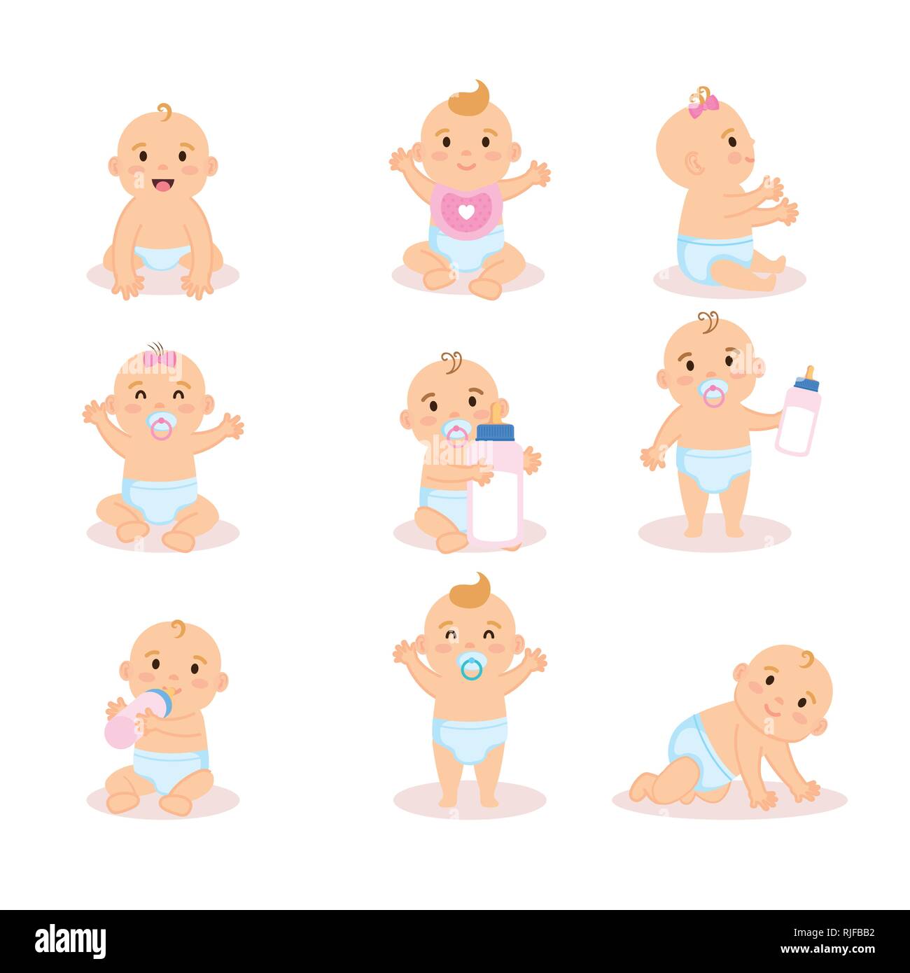 group of babies characters Stock Vector Image & Art - Alamy
