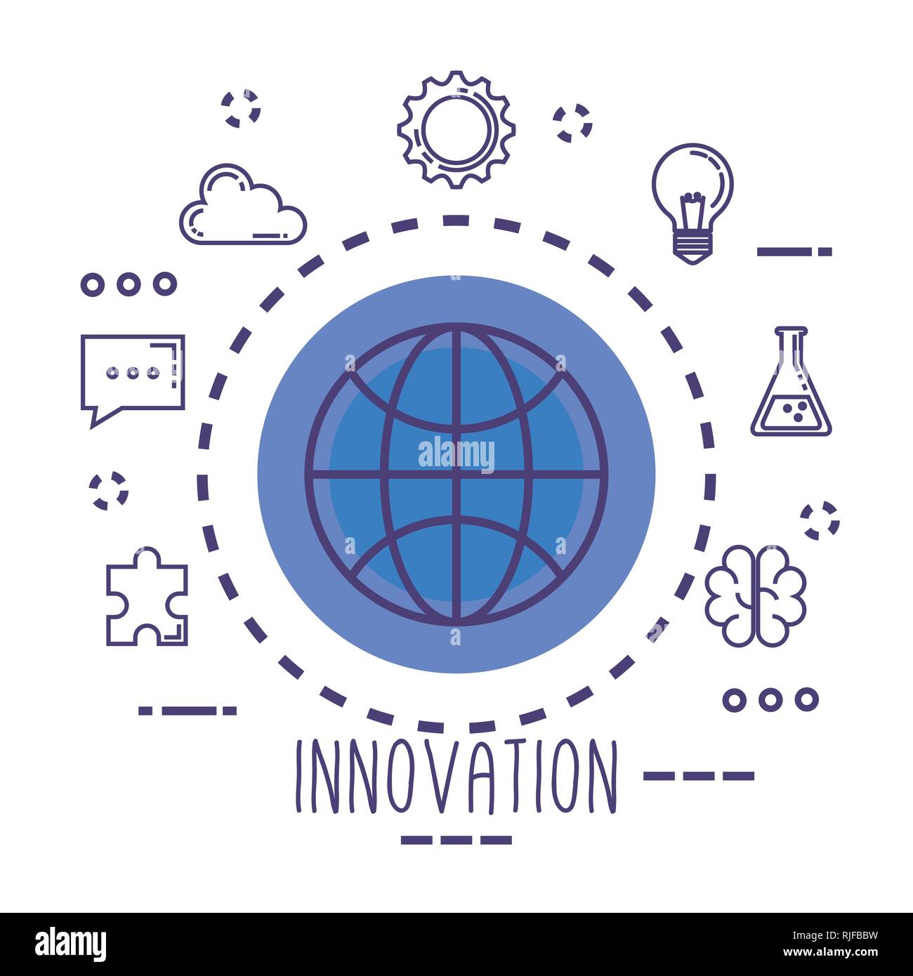 sphere with innovation icons Stock Vector Image & Art - Alamy