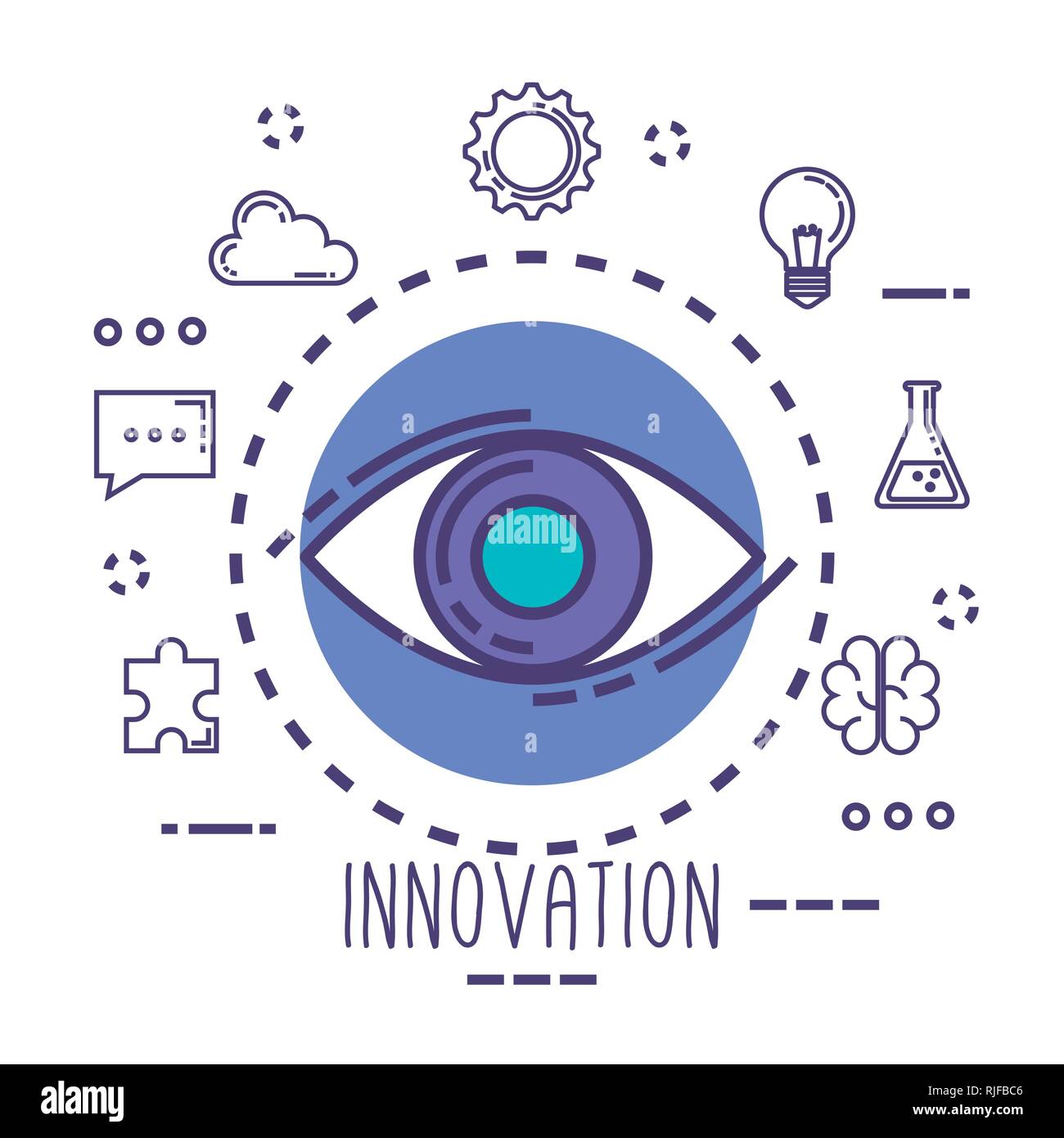 eye view with innovation icons Stock Vector Image & Art - Alamy