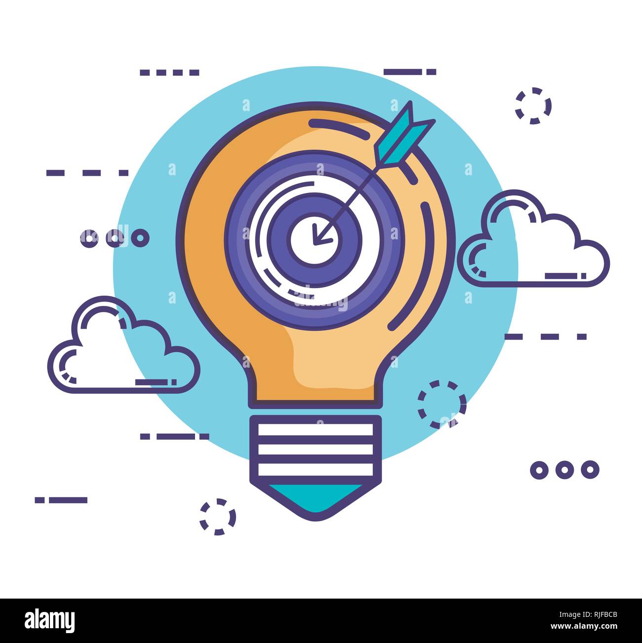 bulb light with innovation icons Stock Vector Image & Art - Alamy