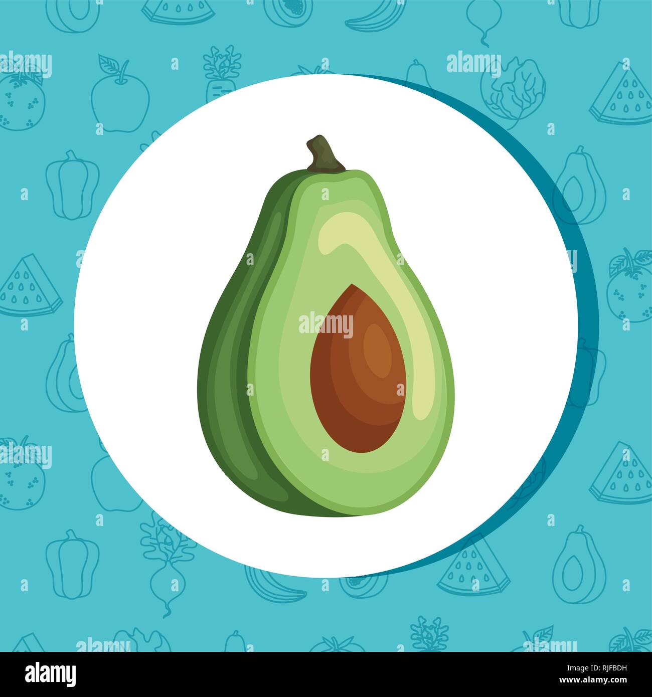 fresh avocado vegetable icon Stock Vector Image & Art - Alamy